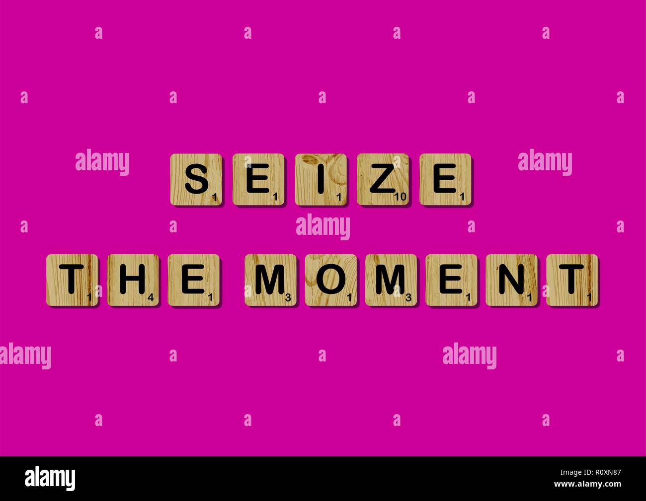 Scrabble tiles spells out Motivational quote Scrabble Blocks Letters ...