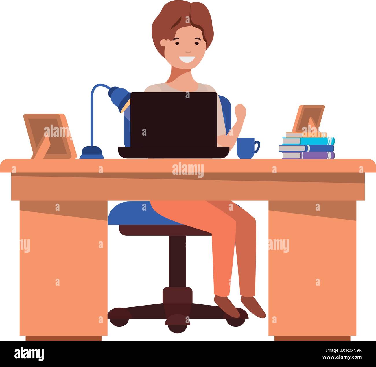 man working in the office avatar character Stock Vector Image & Art - Alamy