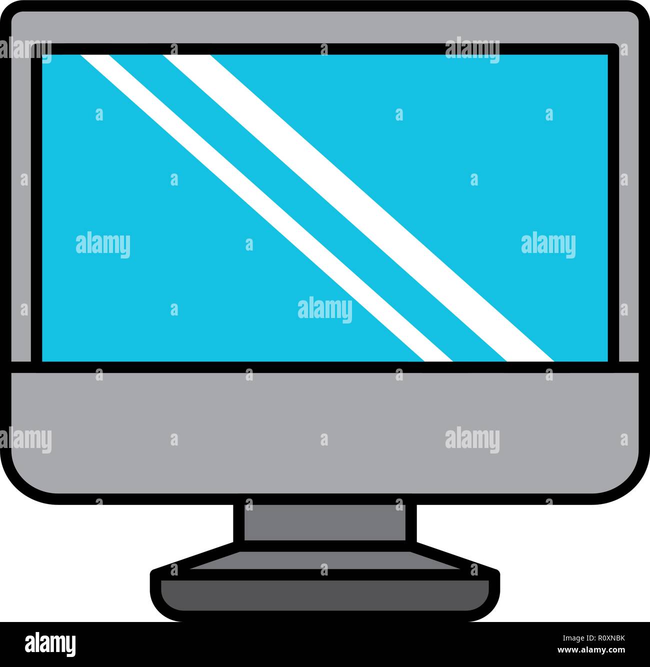 computer desktop isolated icon Stock Vector Image & Art - Alamy