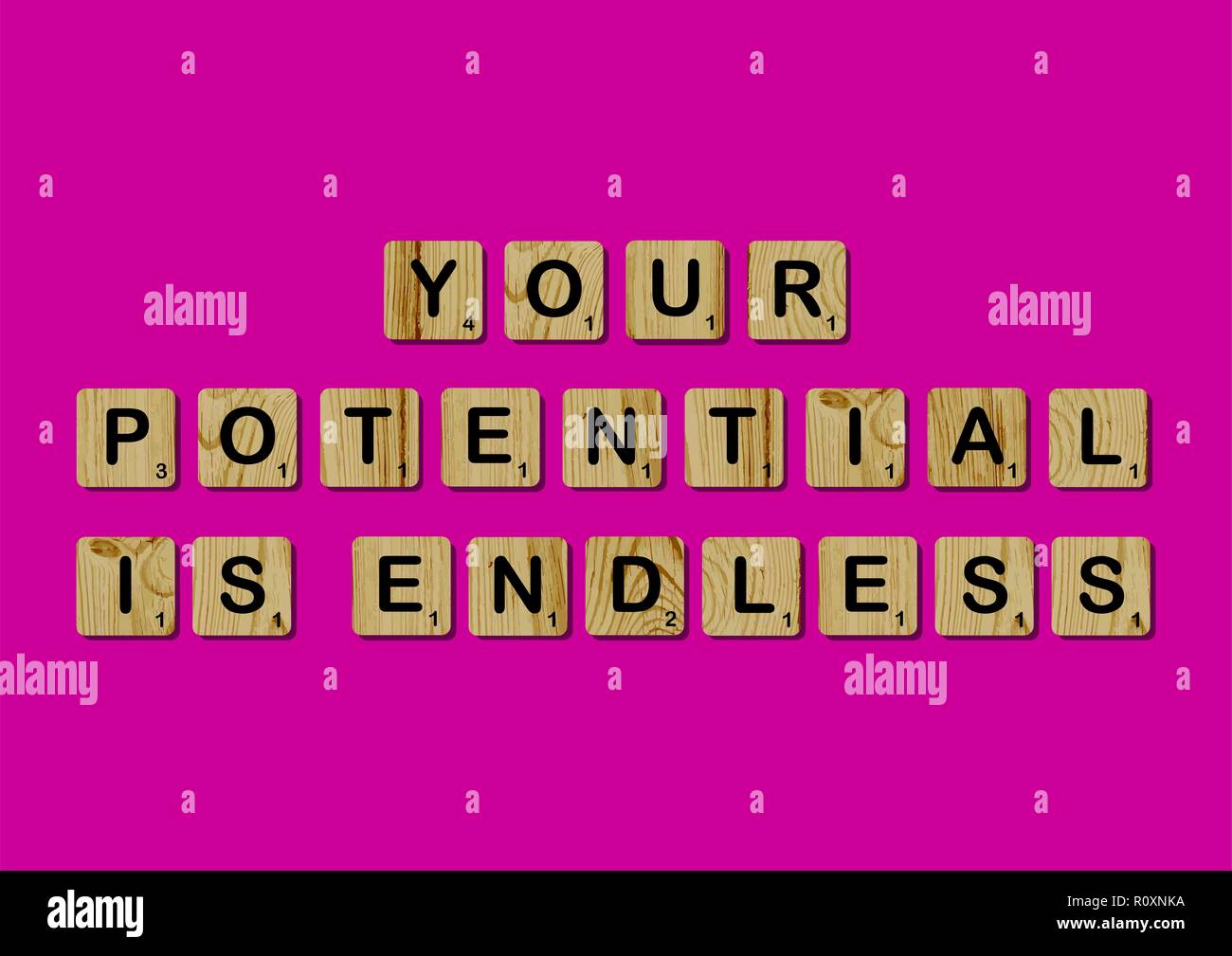 Scrabble tiles spells out Motivational quote Scrabble Blocks Letters ...