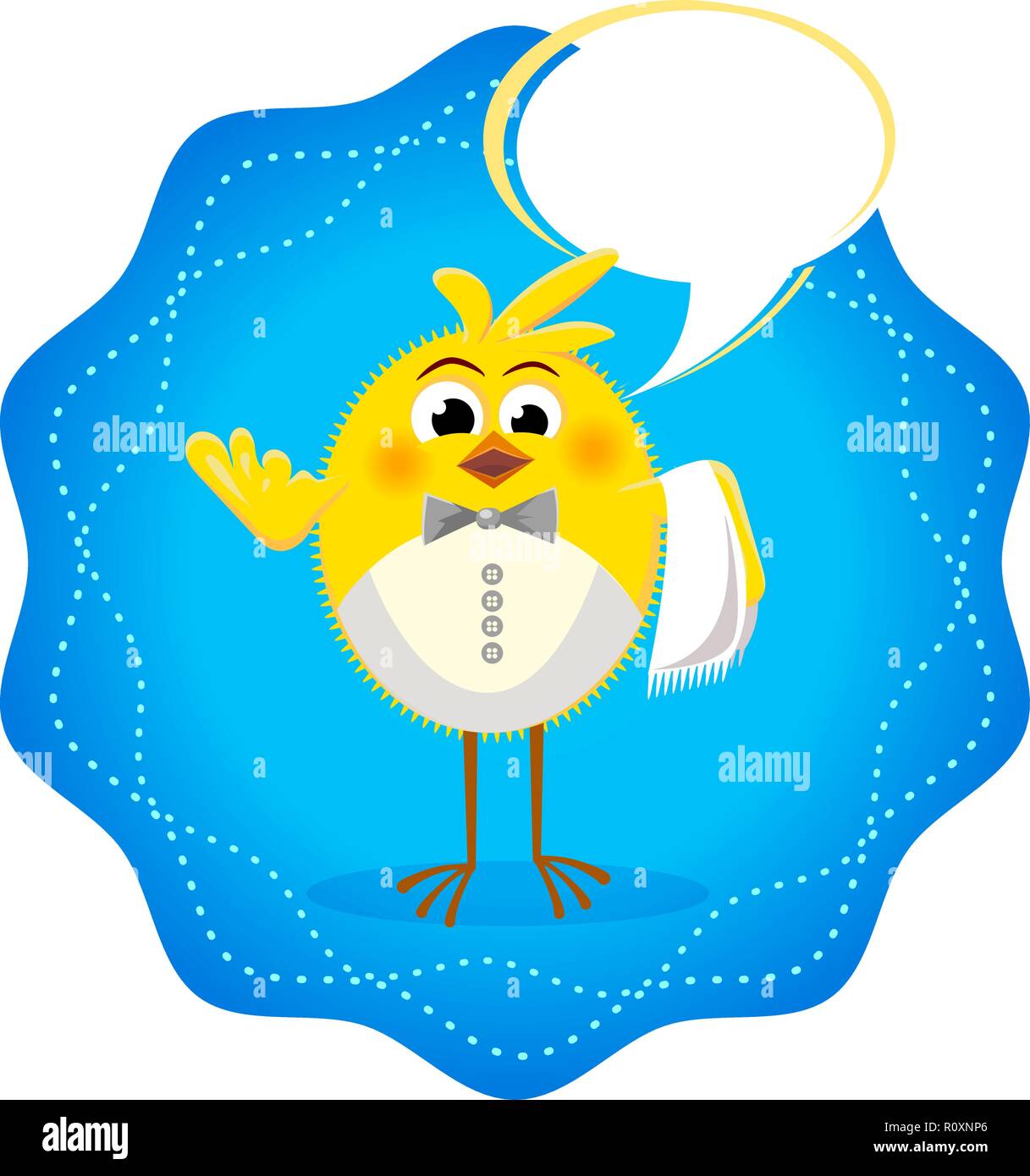 Funny icon with chicken waiters, to the children's menu at the ...
