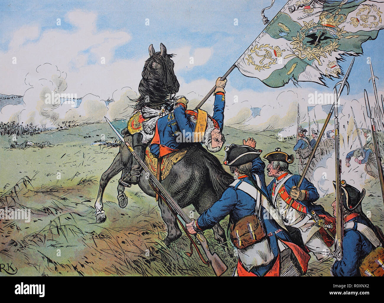 Digital improved reproduction, Seven Years' War, global conflict fought between 1756 and 1763 ...