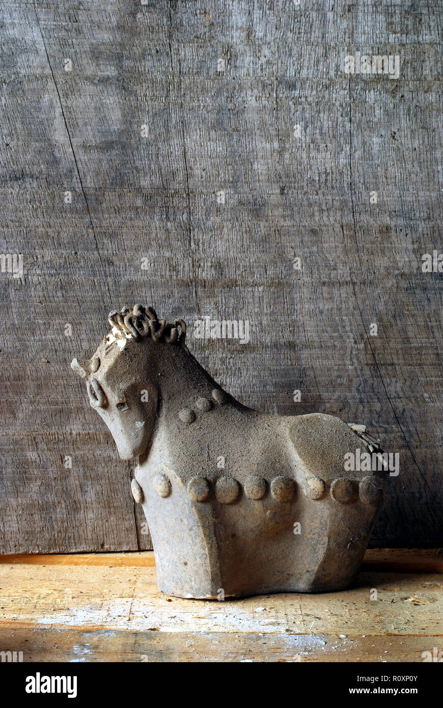 A small sculpture of a horse by Tom Lochhead of Lochhead Pottery ...