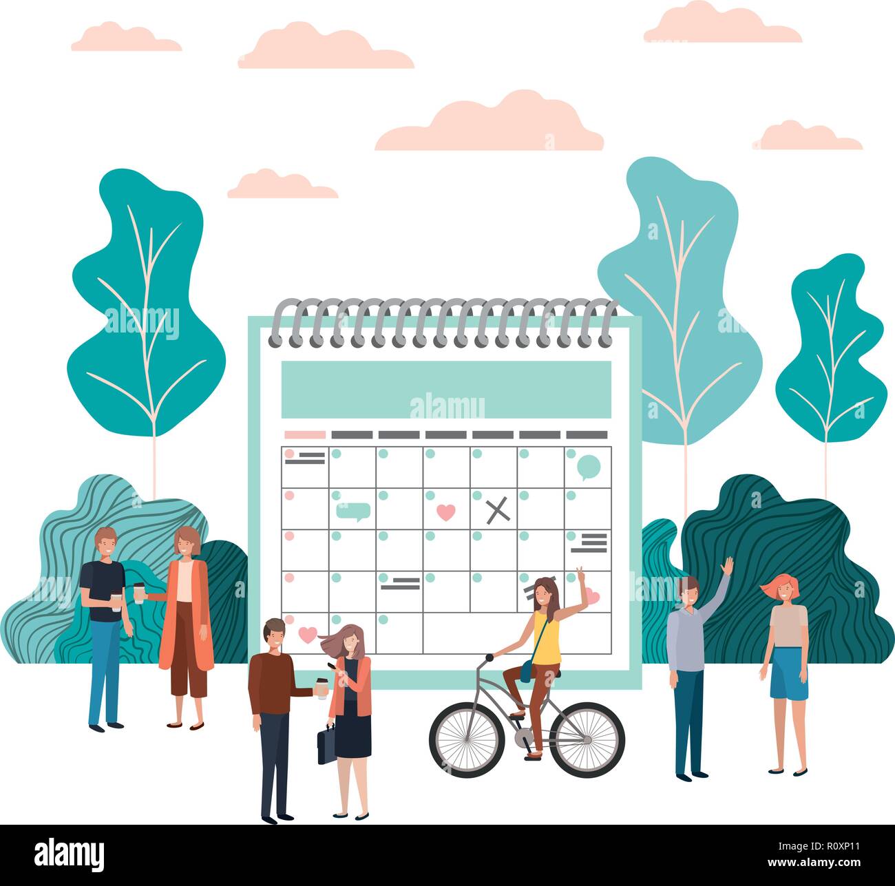 Calendar girls Stock Vector Images - Alamy