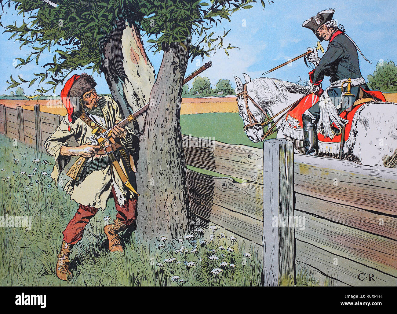 Digital improved reproduction, King Frederick the Great, Frederick II., Friedrich der GroÃŸe ...