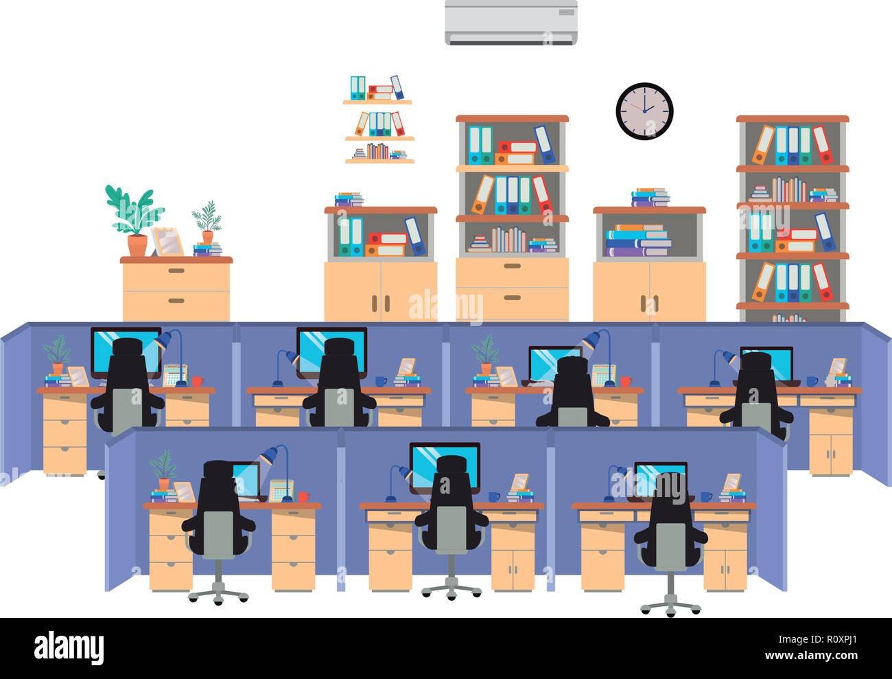 work cubicles isolated icon Stock Vector Image & Art - Alamy