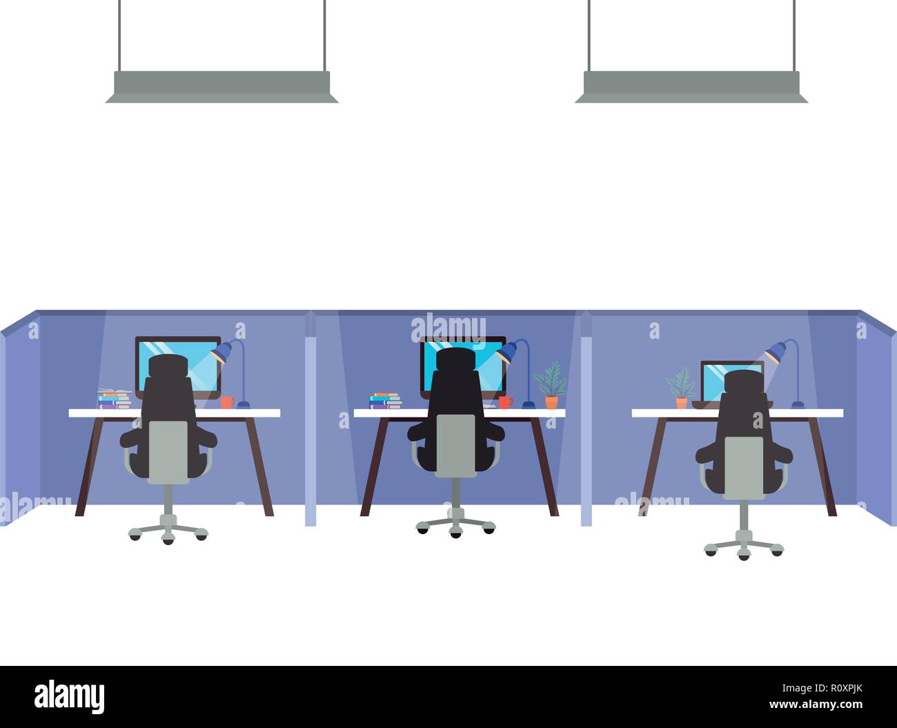 work cubicles isolated icon Stock Vector Image & Art - Alamy