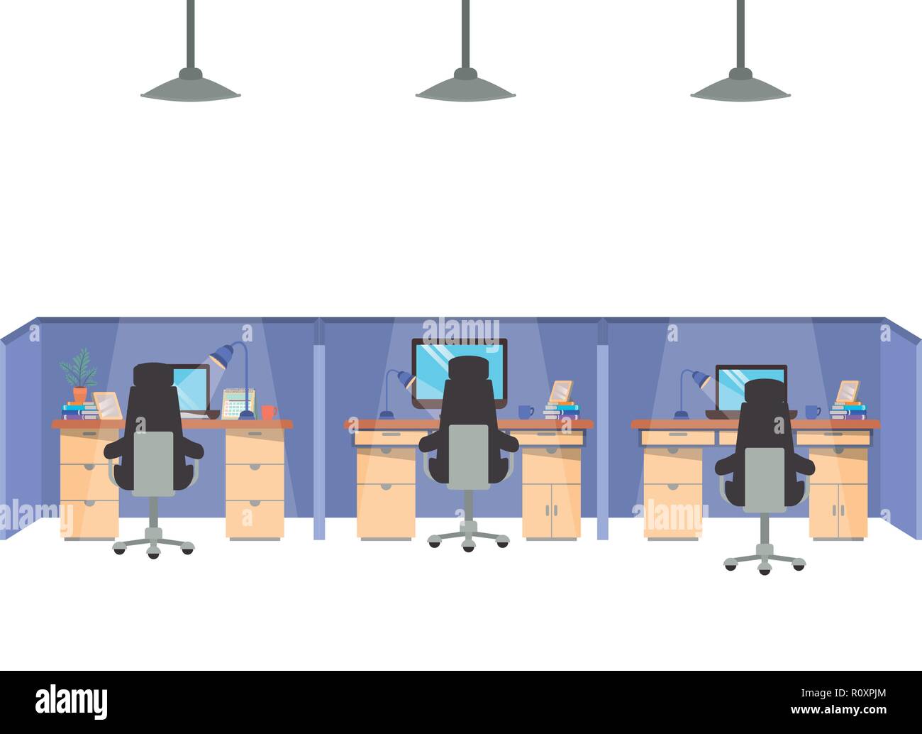 work cubicles isolated icon Stock Vector Image & Art - Alamy