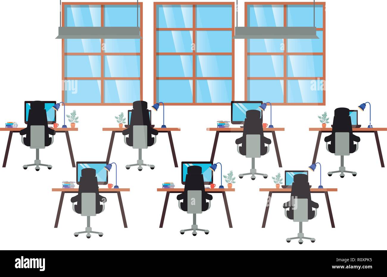 work cubicles isolated icon Stock Vector Image & Art - Alamy