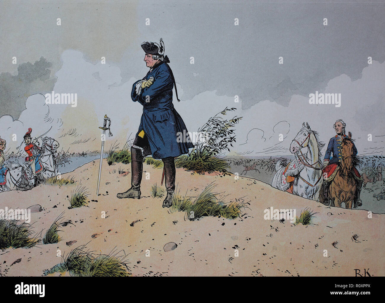 Digital improved reproduction, King Frederick the Great, Frederick II., Friedrich der GroÃŸe ...