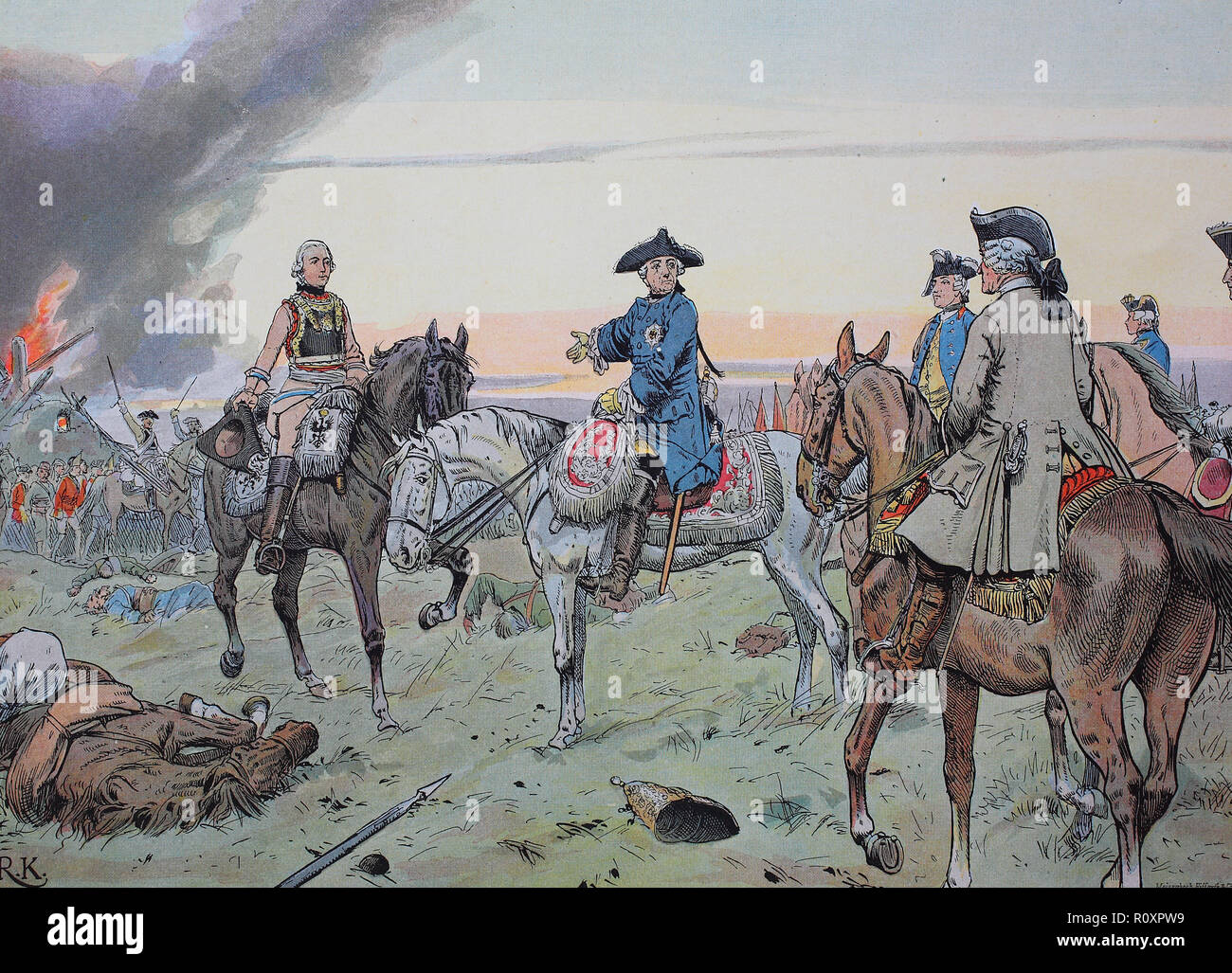 Digital improved reproduction, Seven Years' War, global conflict fought between 1756 and 1763 ...