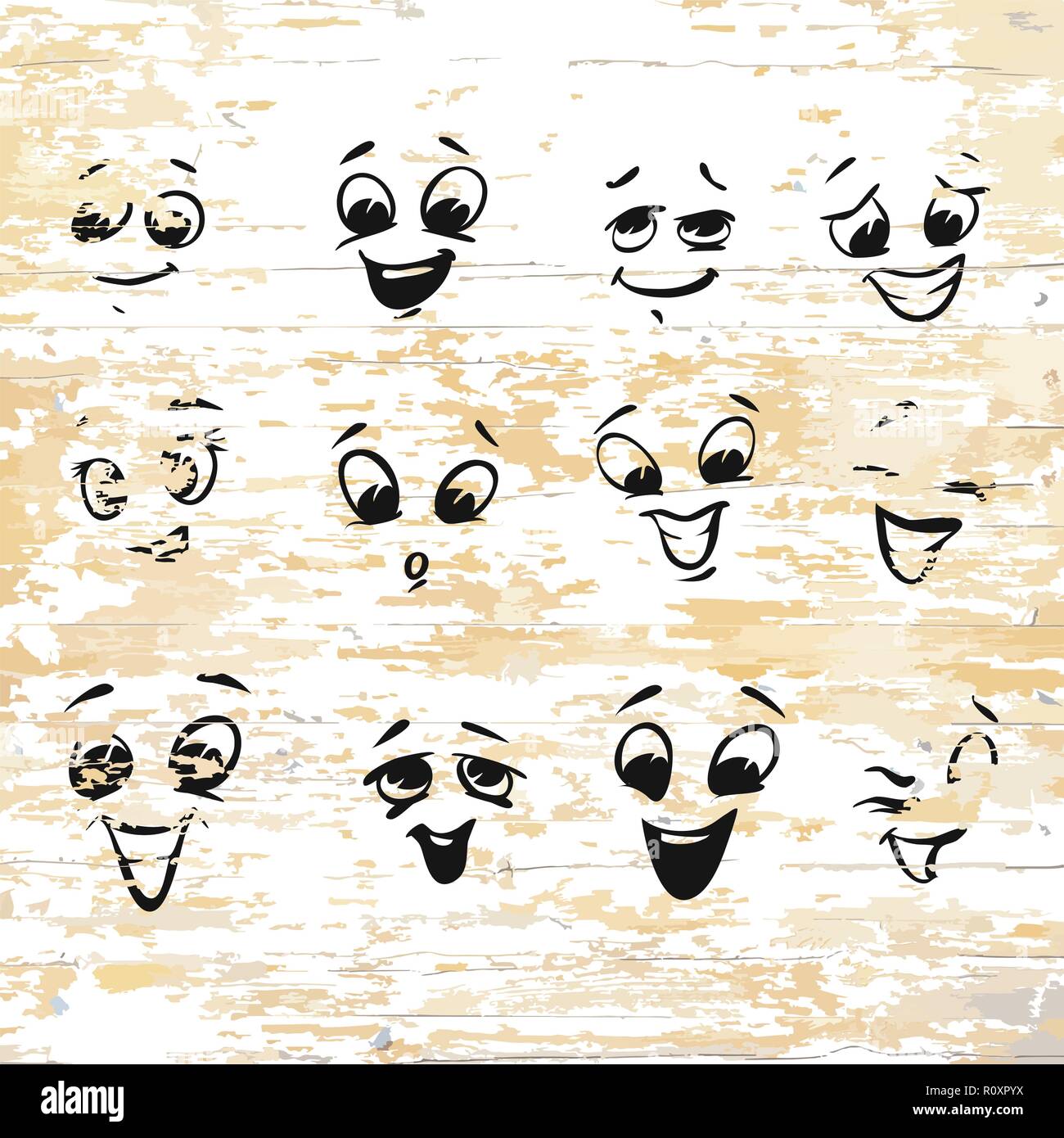 Funny face vector vectors hi-res stock photography and images - Alamy