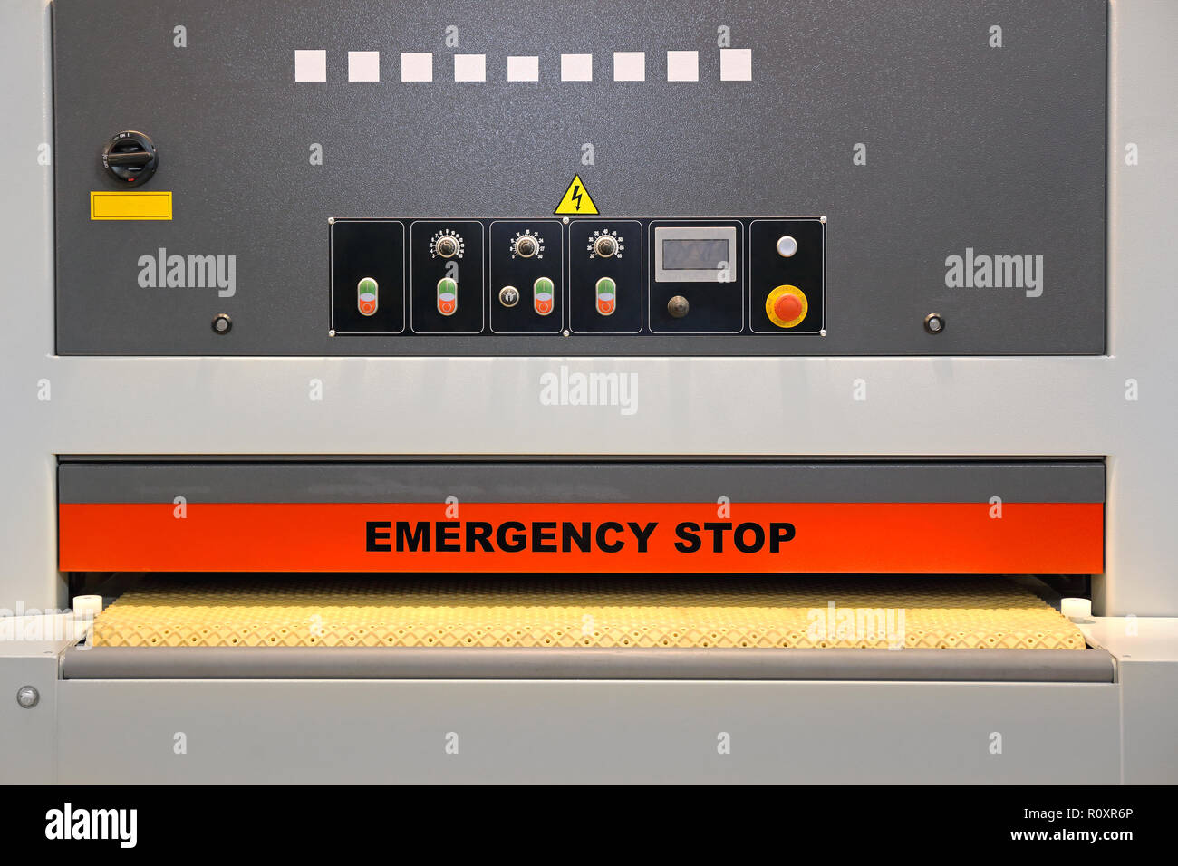 Automated Sanding Machine for Wood Boards Stock Photo - Alamy