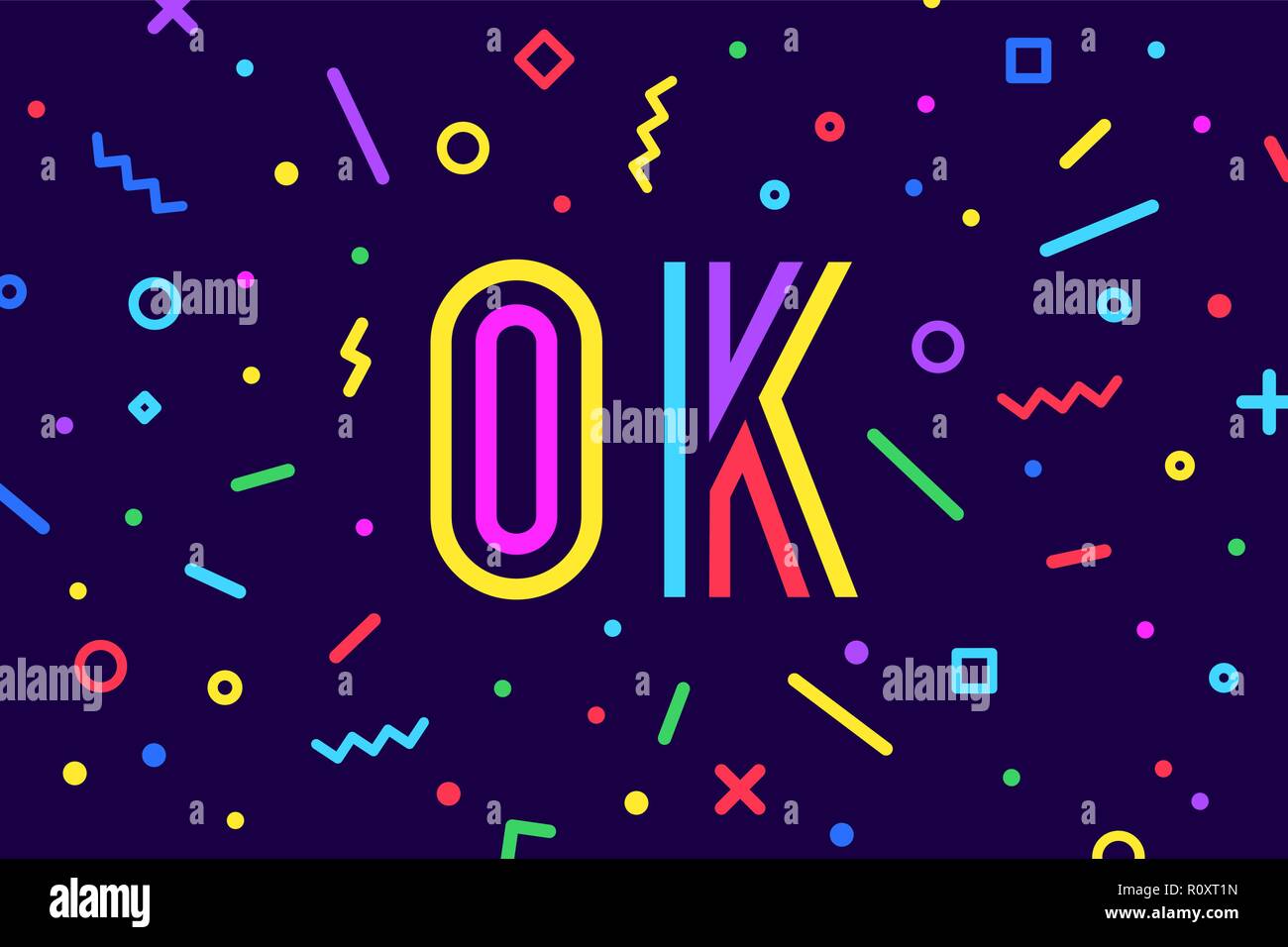 Ok okay banner speech hi-res stock photography and images - Alamy