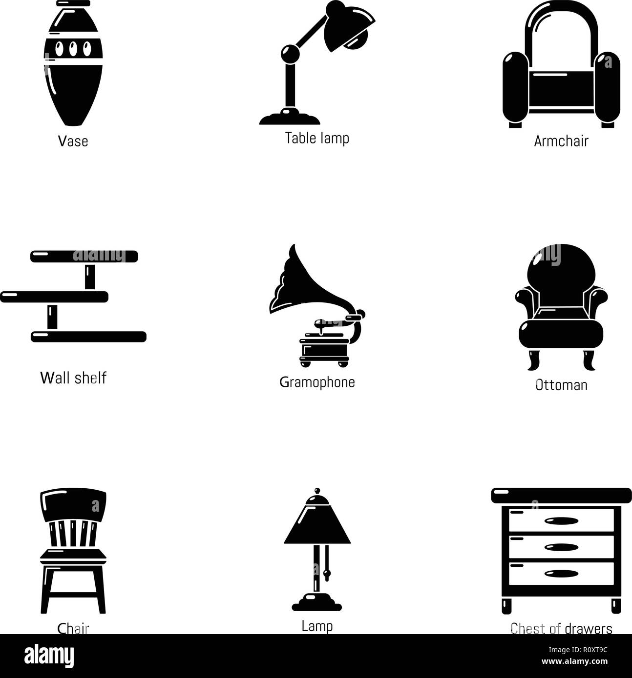 Antique room icons set, simple style Stock Vector Image & Art - Alamy