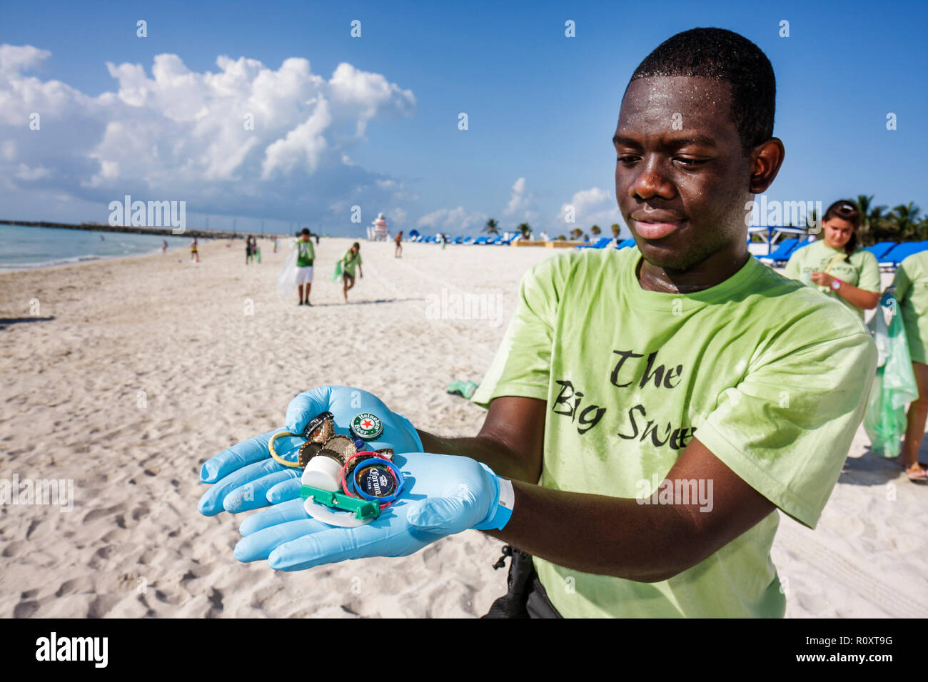 Miami Beach Florida,Atlantic Ocean water public beach beaches,shoreline ...