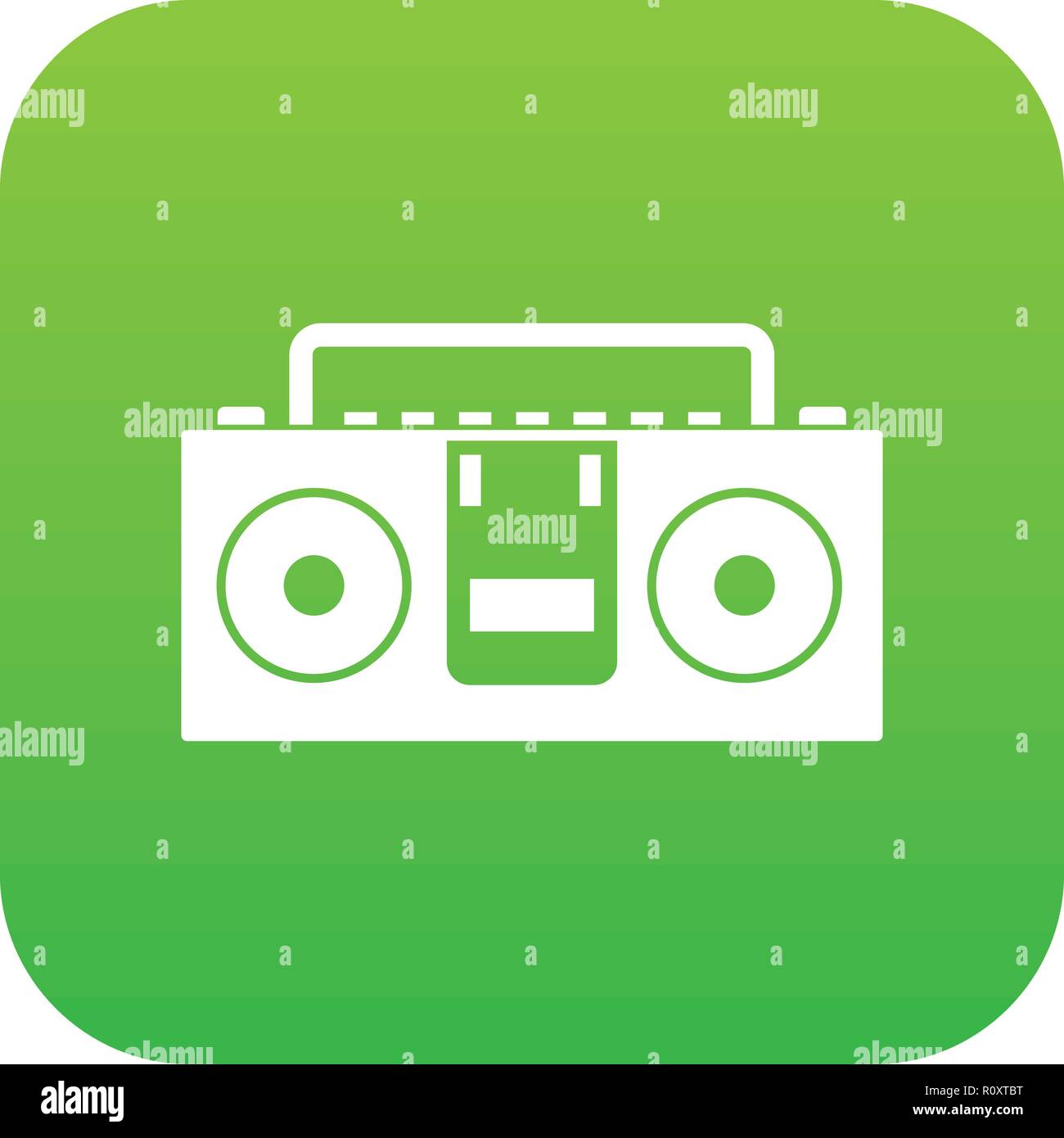 Vintage tape recorder icon digital green Stock Vector Image & Art - Alamy