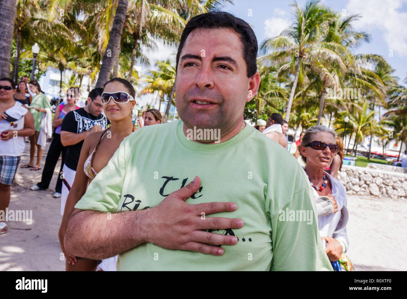 Miami Beach Florida,Atlantic Ocean water public beach beaches,shoreline ...