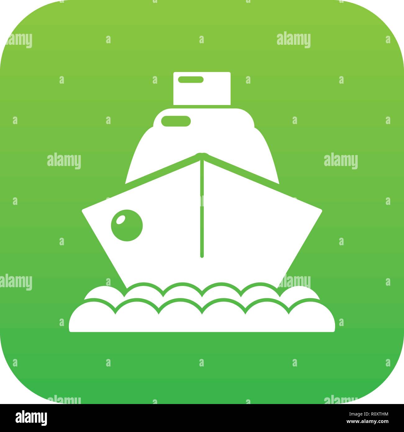 Cruise ship icon green vector Stock Vector Image & Art - Alamy