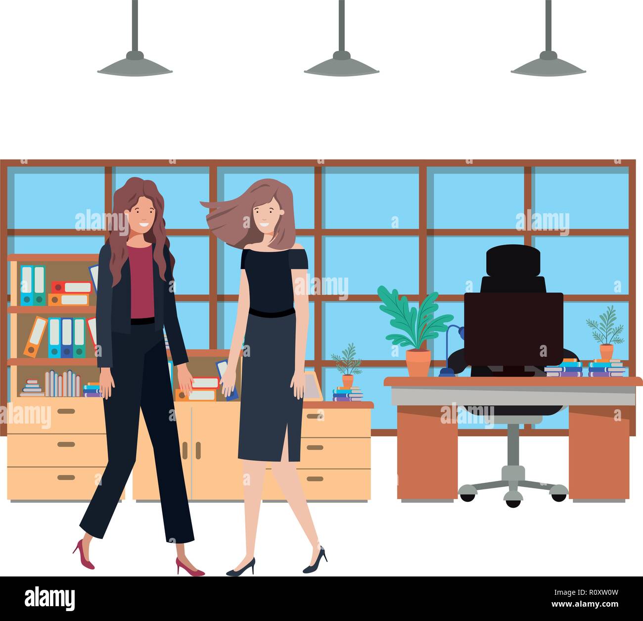 Women in the workplace together Stock Vector Images - Alamy