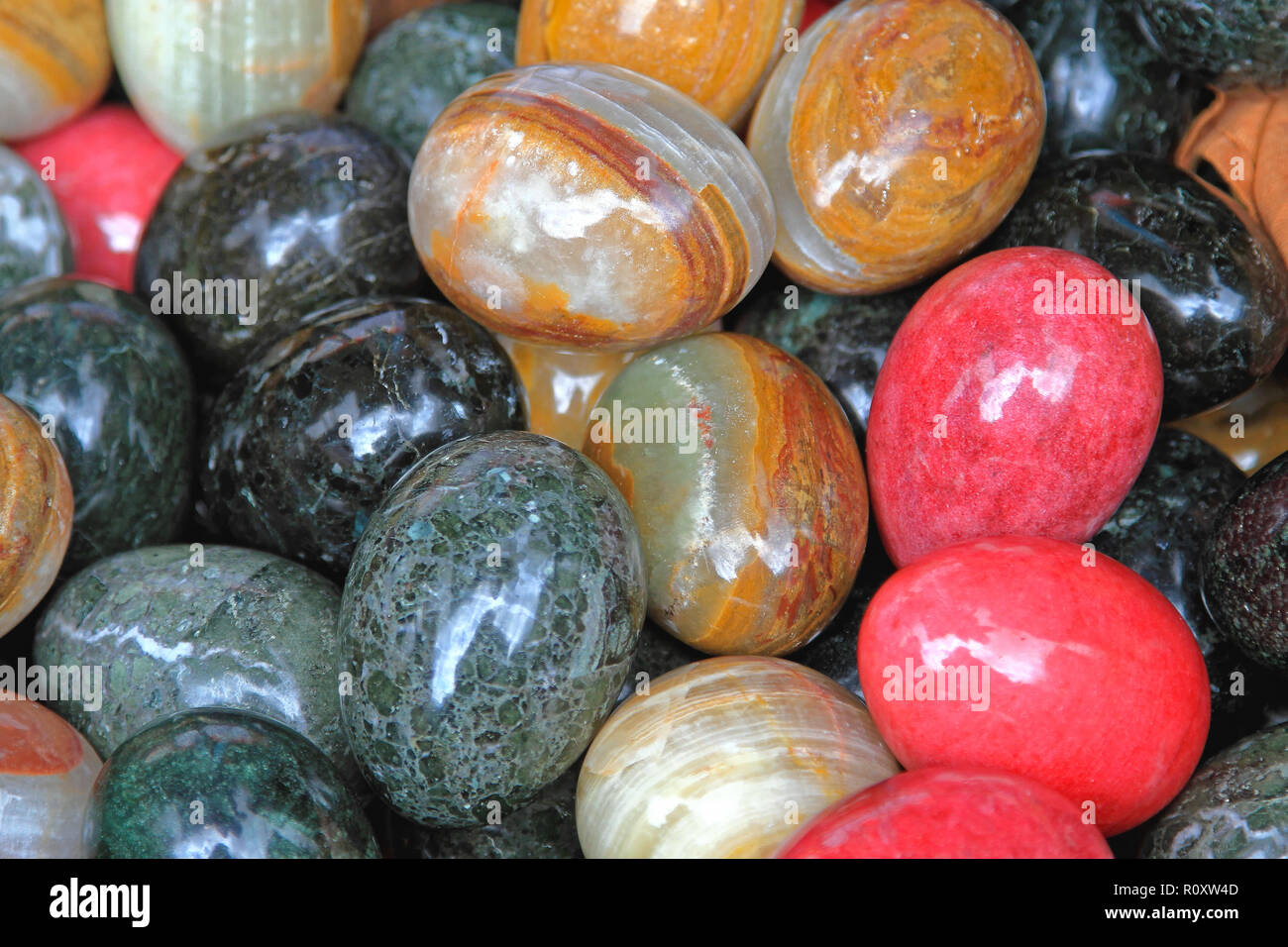 Bunch of Colorful Marble Easter Eggs Stock Photo - Alamy
