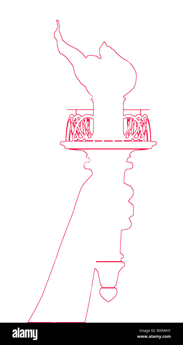 Statue Of Liberty Torch Outline