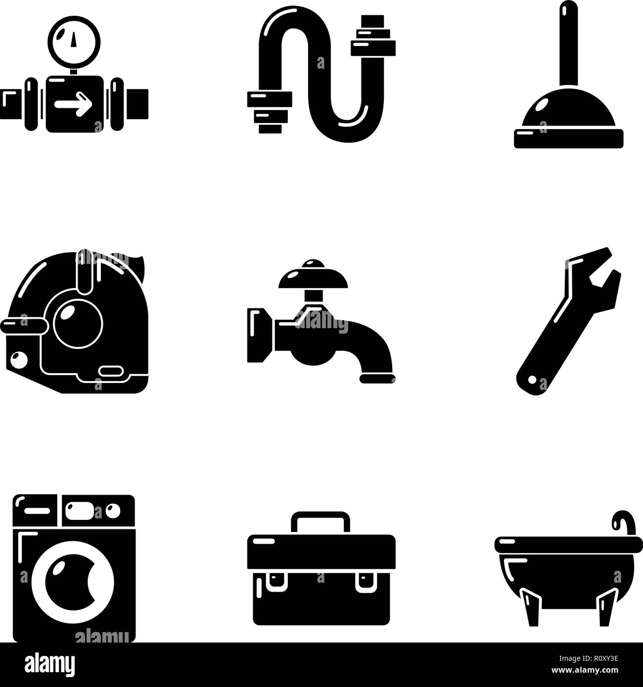 Tubular chief icons set, simple style Stock Vector Image & Art - Alamy
