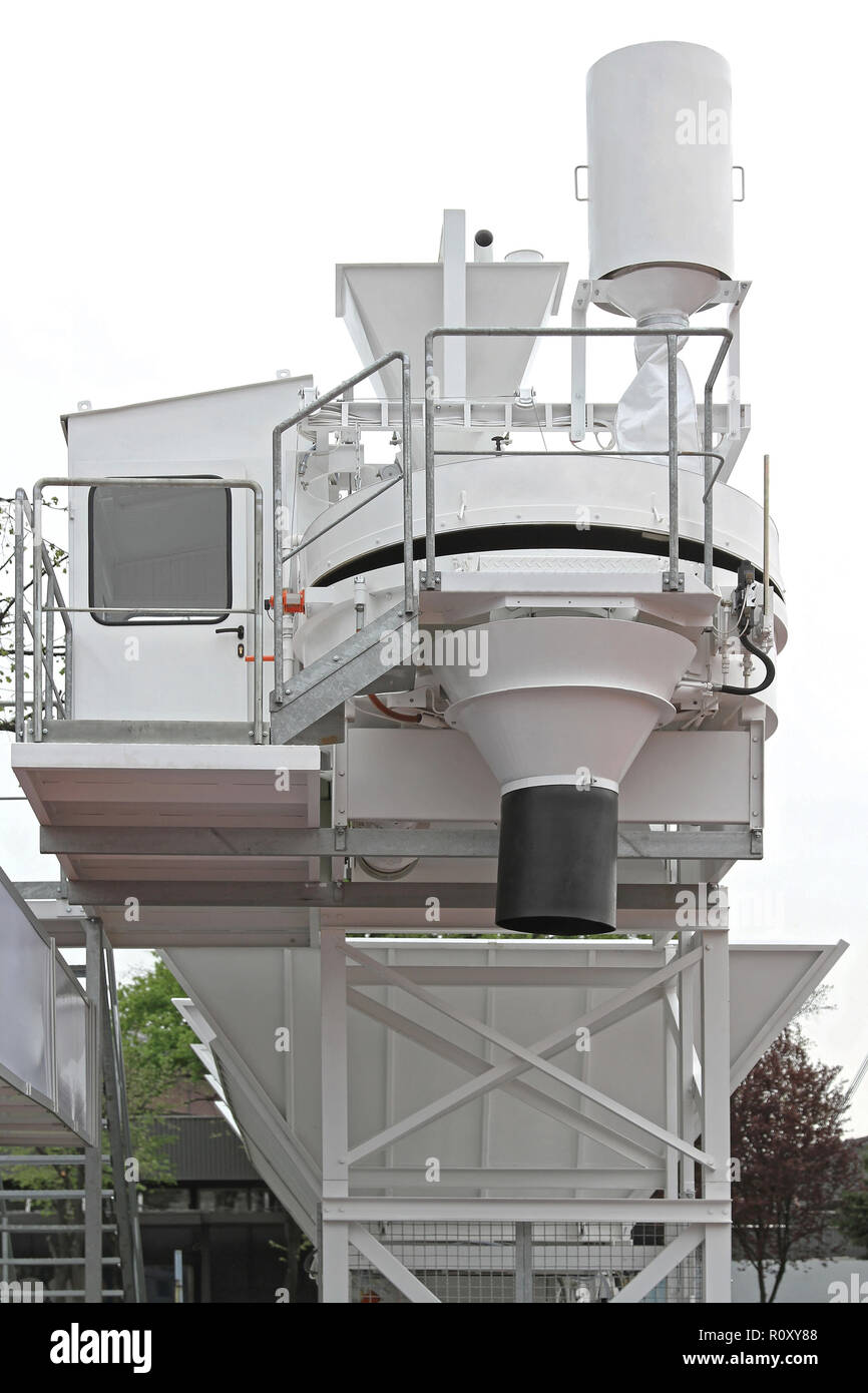 Modern Concrete Batching Plant at Construction Site Stock Photo - Alamy