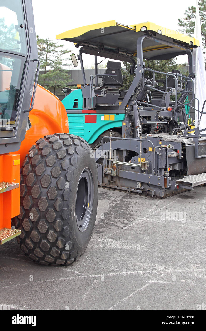 Asphalt Paver Finisher Machine for Road Construction Stock Photo - Alamy