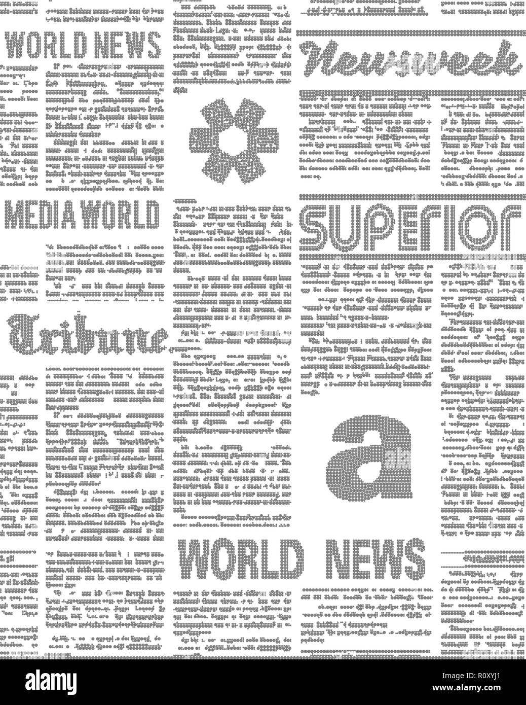 Newspaper illustration of abstract text Imitation. Background pattern ... Newspaper illustration of abstract text Imitation. Background pattern ...