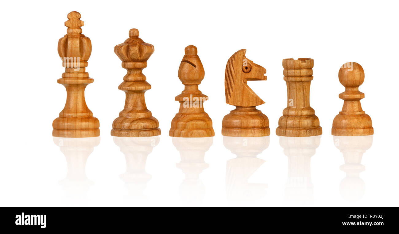 Chess figures isolated on a white background Stock Photo - Alamy