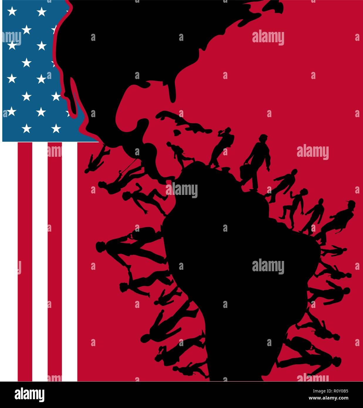 American immigrant boat Stock Vector Images - Alamy