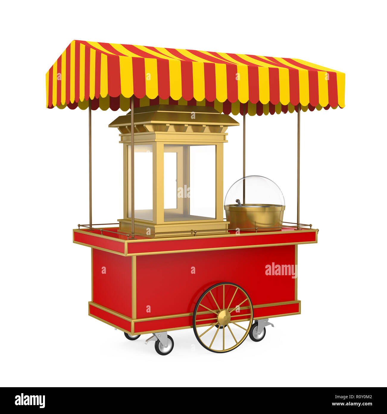 Food Cart Isolated Stock Photo - Alamy