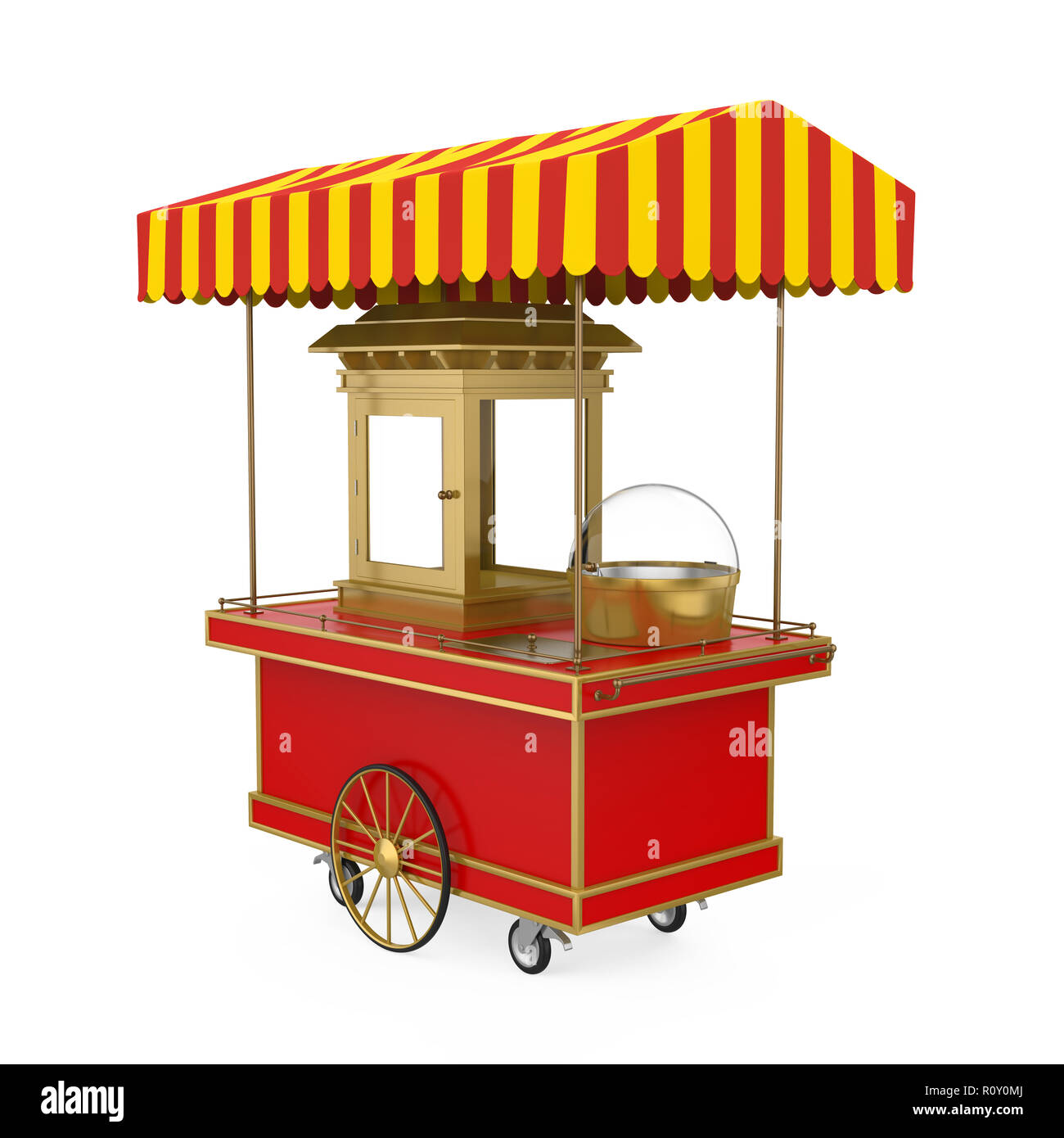 Food Cart Isolated Stock Photo - Alamy