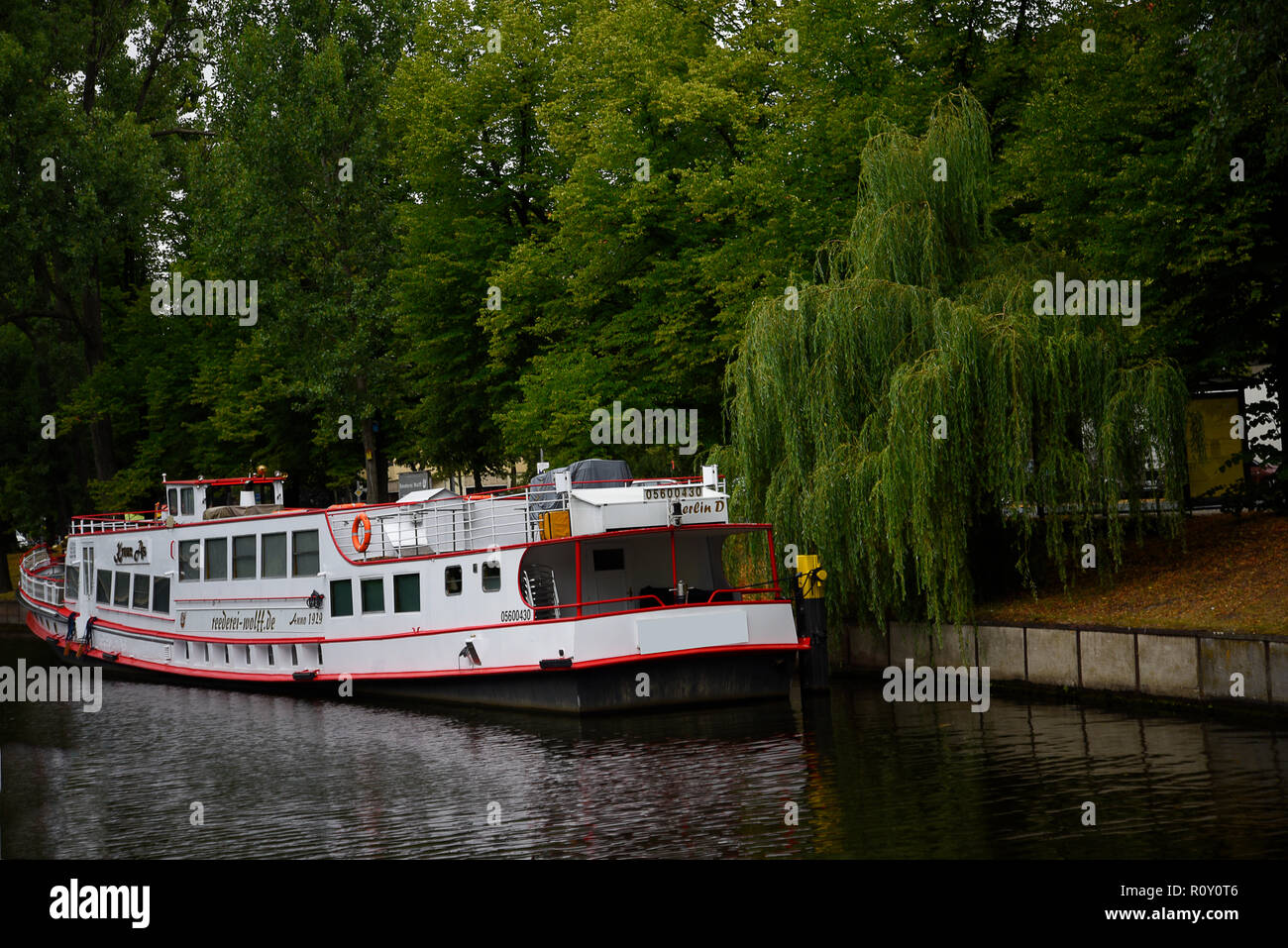 Leisurely Boat Cruise in River Spree in Berlin Germany Stock Photo - Alamy