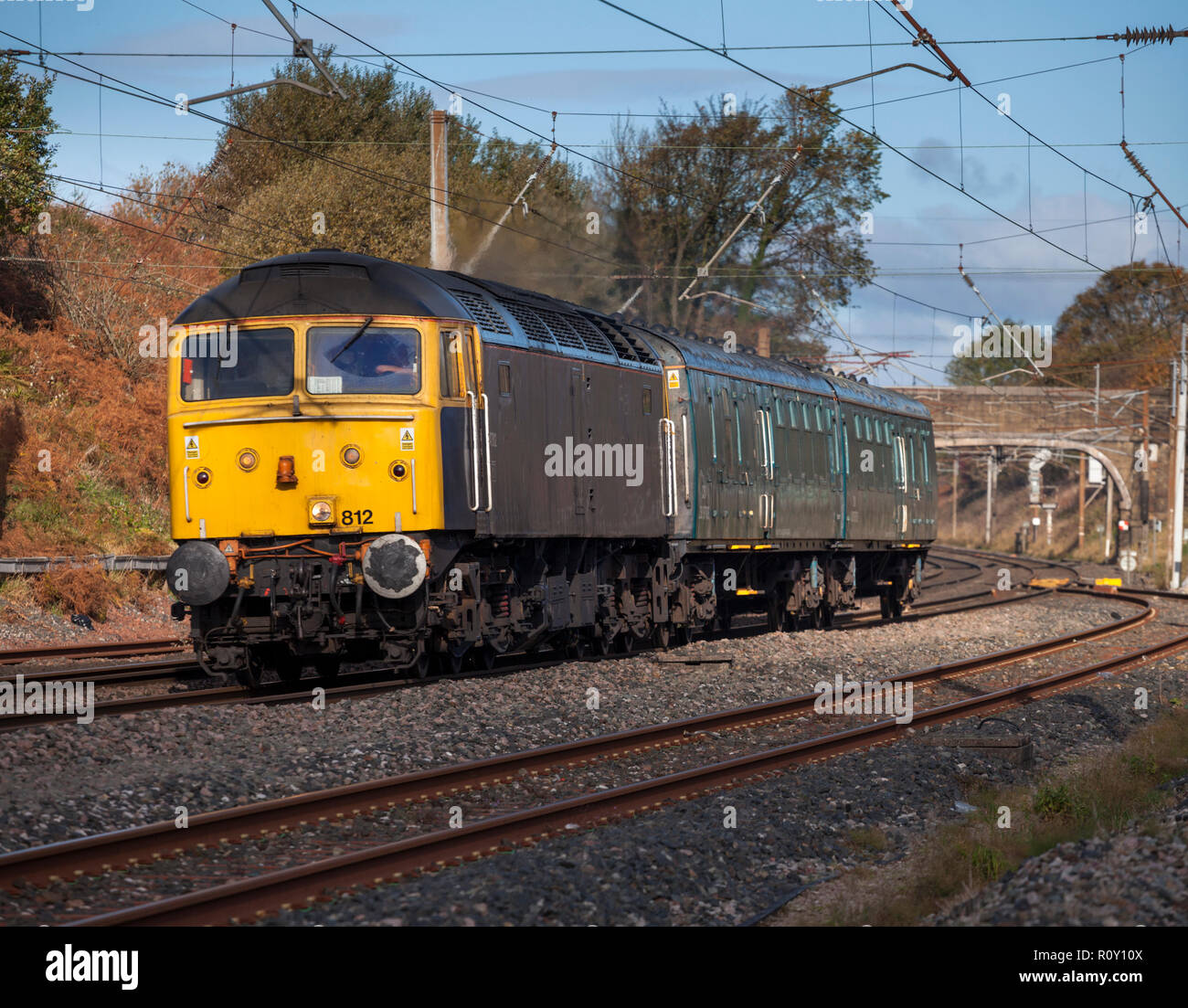 Rail Operations group class 47 locomotive 47812 hauling Barrier ...
