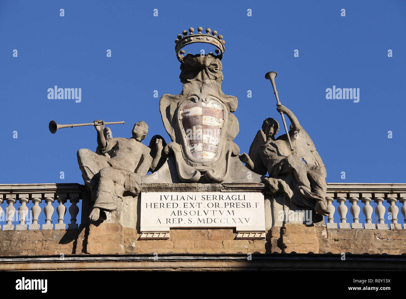 Architectural detail of the Complex of San Firenze building in Florence ...