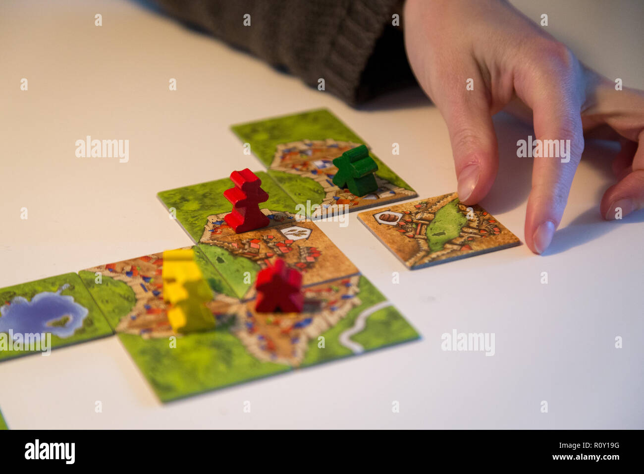 Carcassonne board game tiles hi-res stock photography and images - Alamy