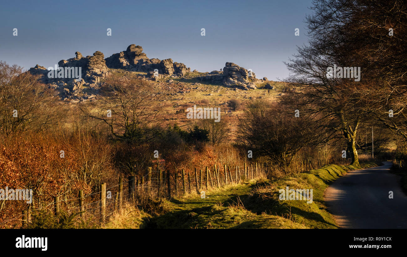 Hound Tor ,Dartmoor ,Devon Stock Photo - Alamy