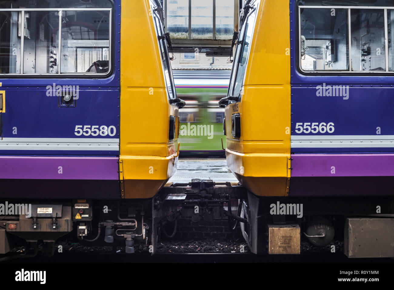 Train behind another train hi-res stock photography and images - Alamy