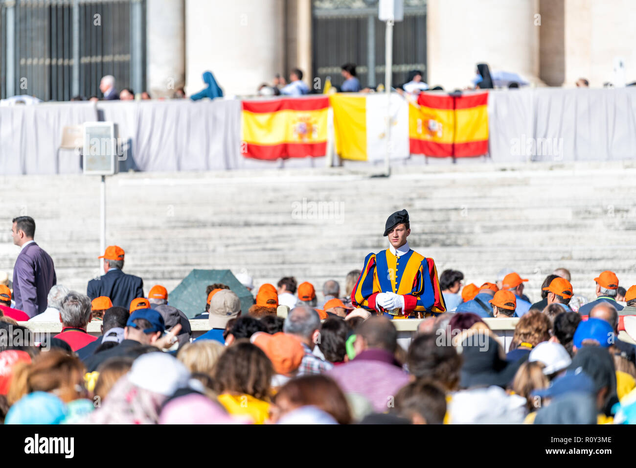 Vatican City - September 5, 2018: Crowd of people, pilgrims at general ...