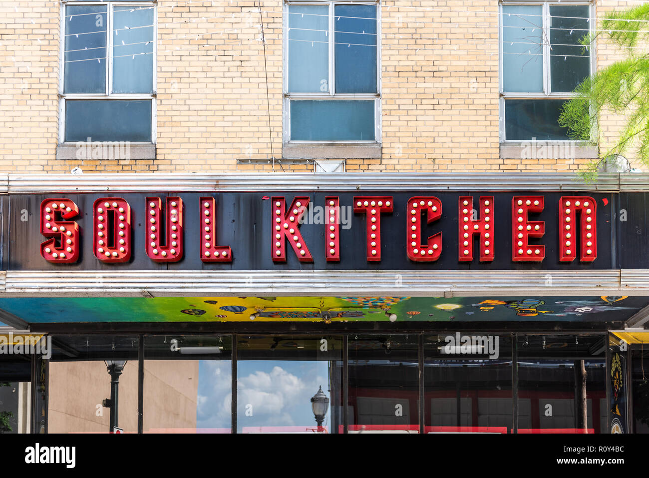 Mobile, USA - April 22, 2018: Old town Dauphin street in Alabama famous ...
