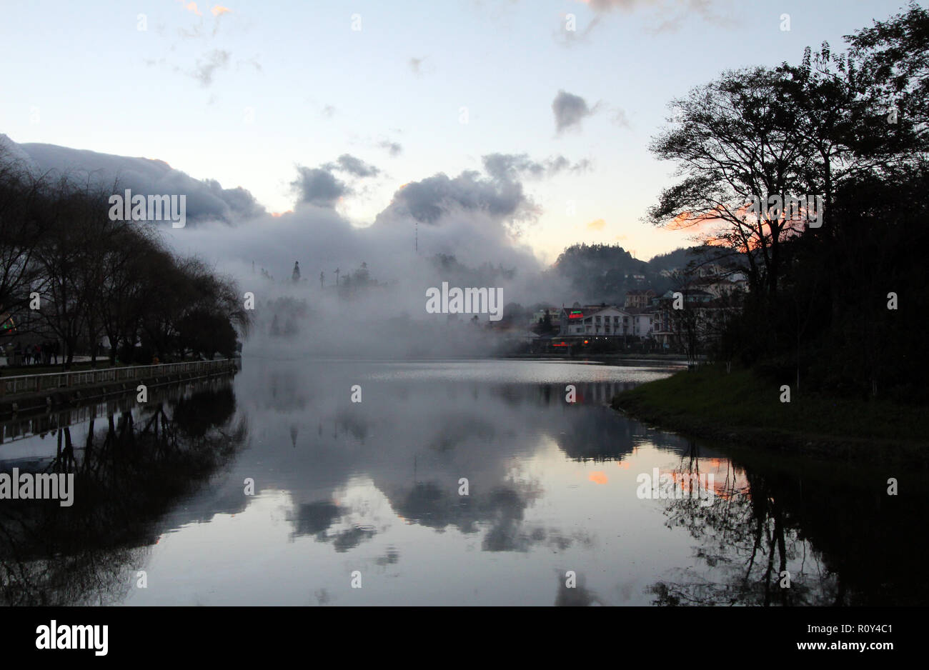 Sapa lake in sapa vietnam hi-res stock photography and images - Alamy