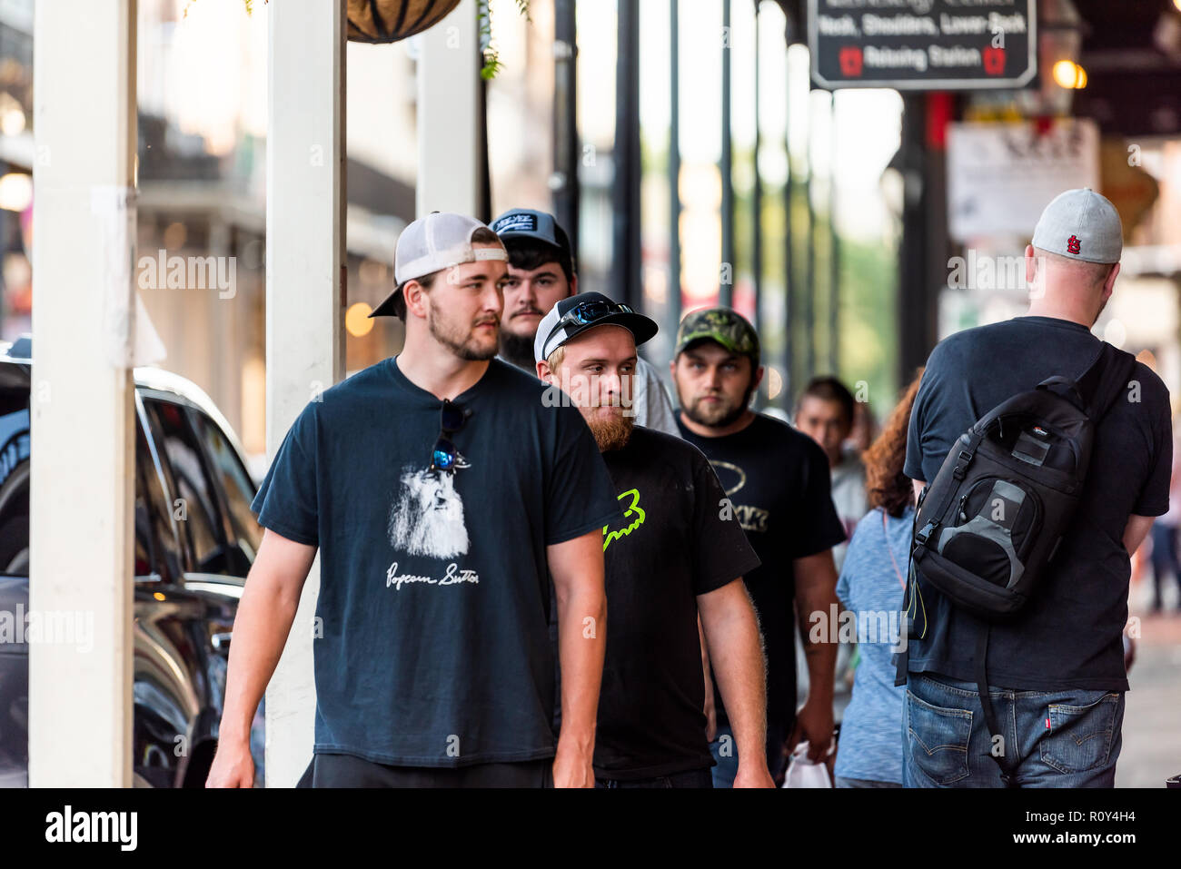 Young friends walking on crowded hi-res stock photography and images ...