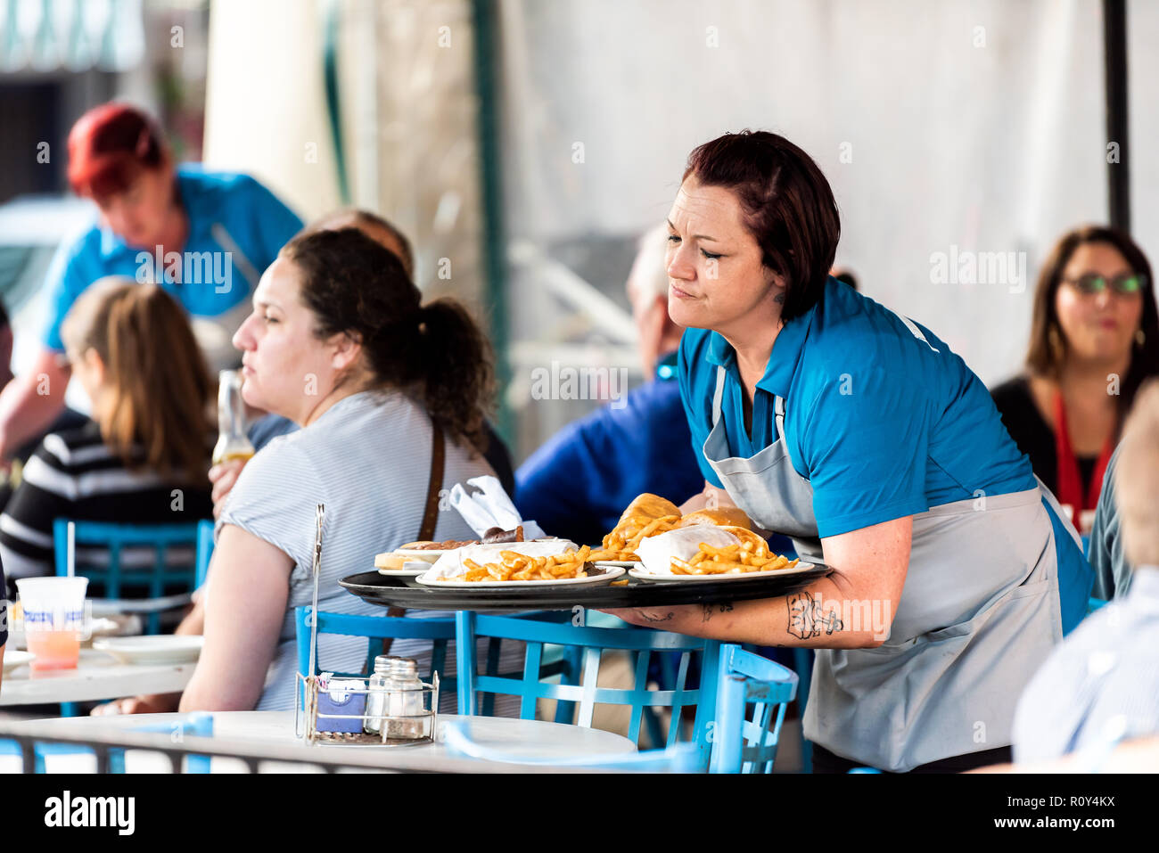 Waitress tired hi-res stock photography and images - Alamy