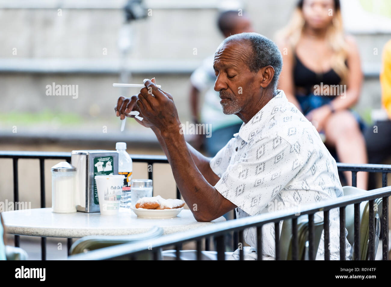 African man eating breakfast hi-res stock photography and images - Alamy