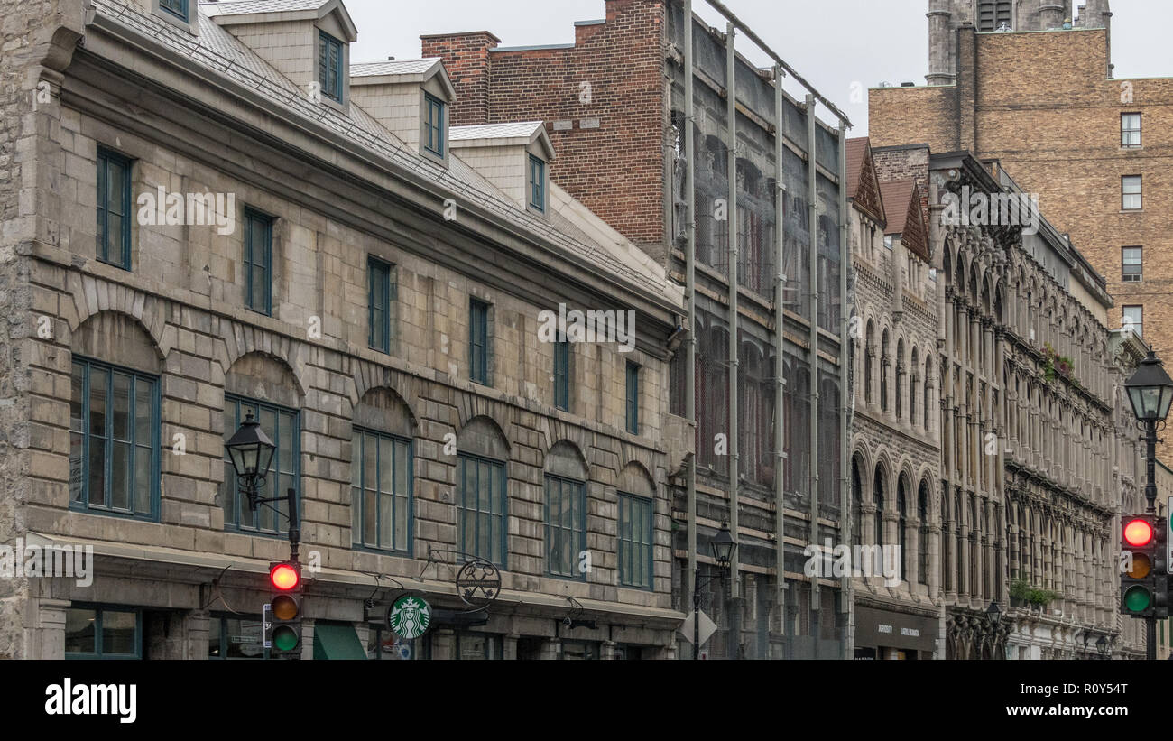 Building Facades, Old Montreal, Canada Stock Photo - Alamy