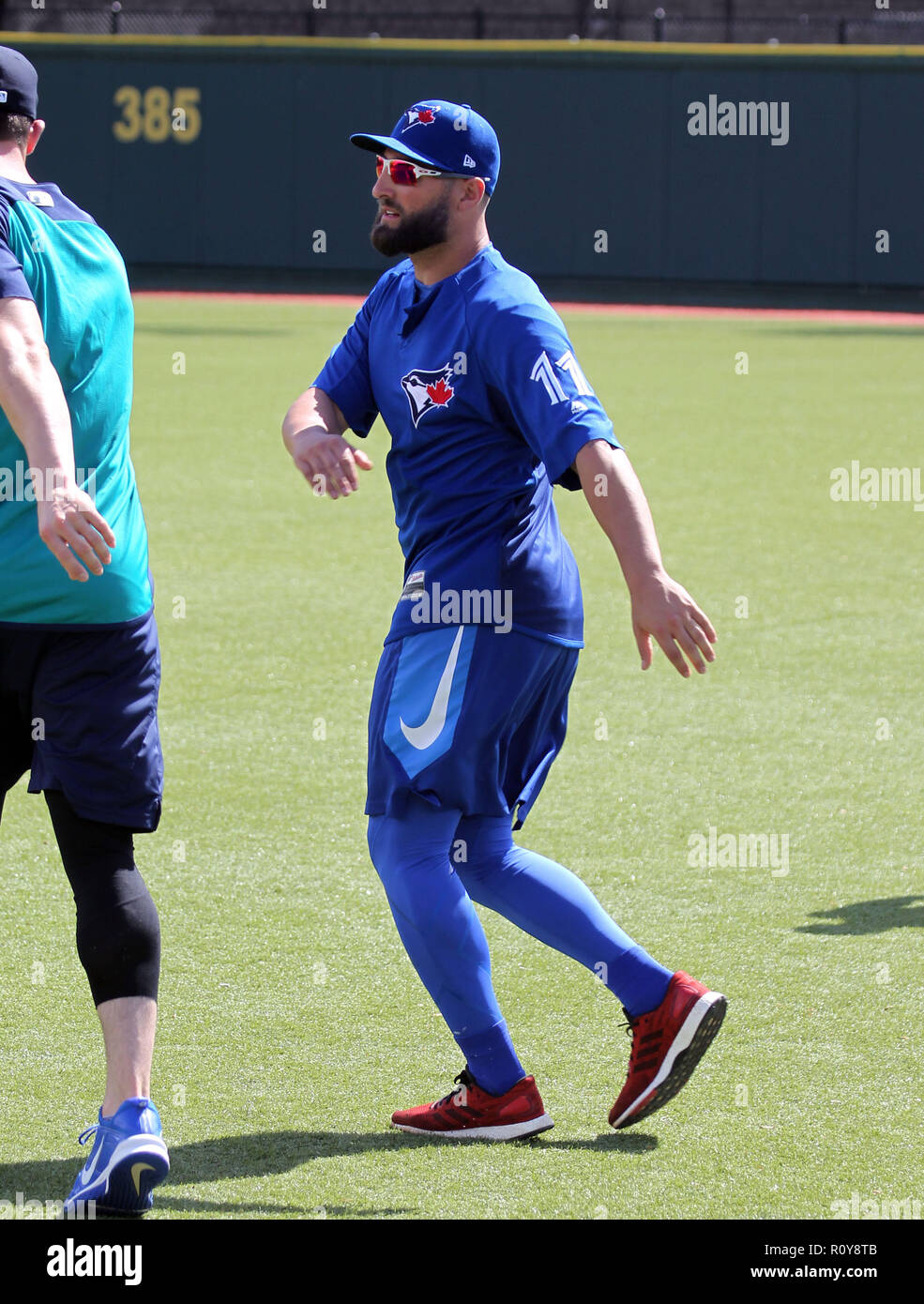 November 4, 2018 - Toronto Blue Jays Kevin Pillar during a warm up ...