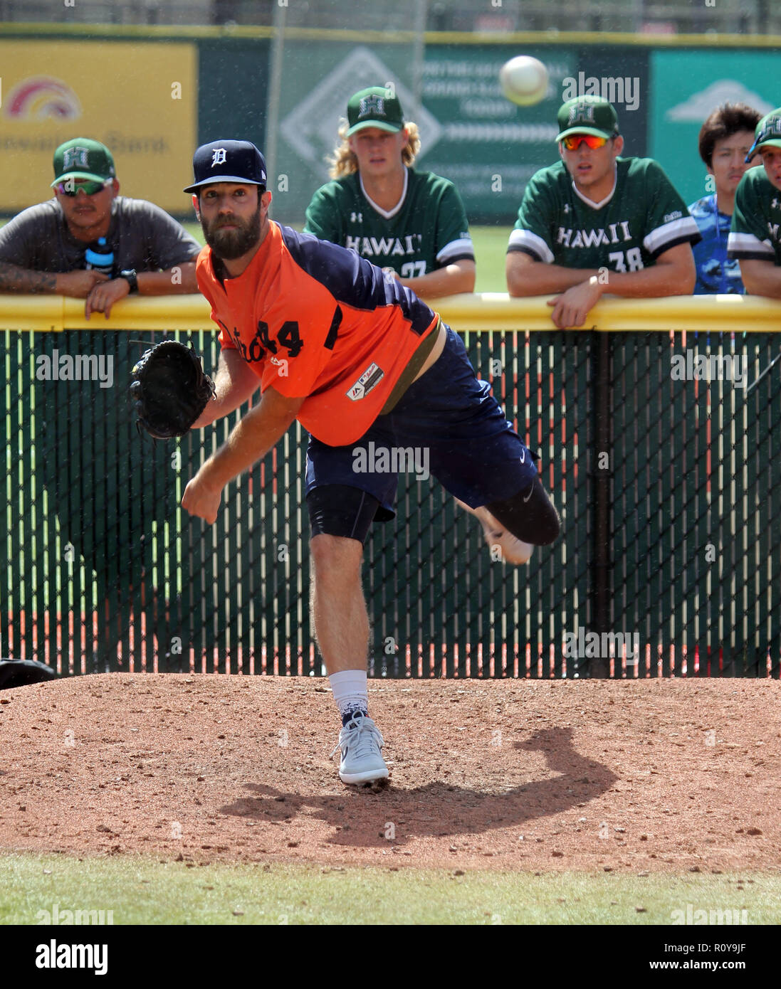 November 4, 2018 - Detroit Tigers Daniel Morris during a warm up ...