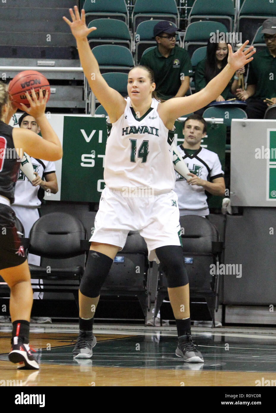 November 1, 2018 - during an exhibition game between the Hawaii Rainbow ...